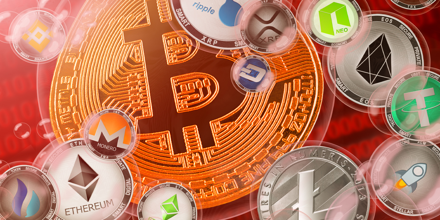 Different types of cryptocurrency ranked by market cap